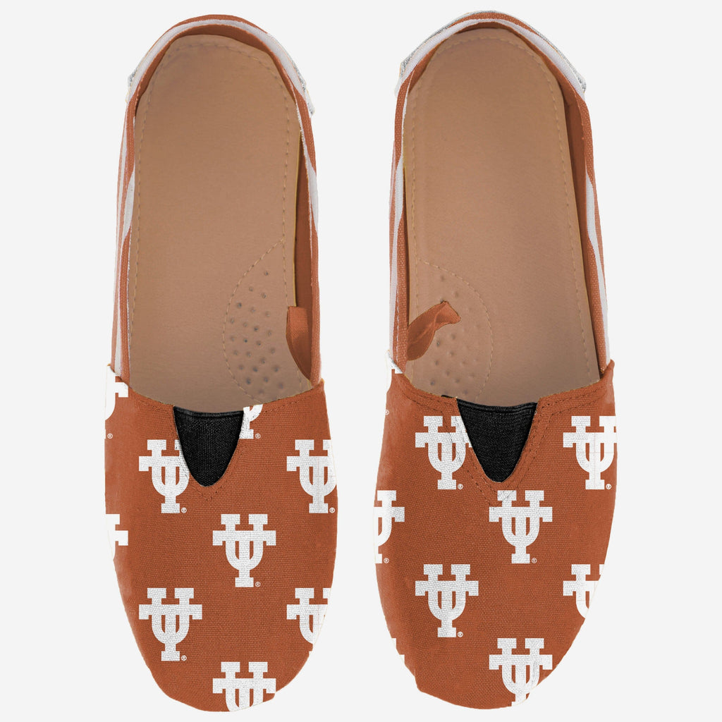 Texas Longhorns Womens Stripe Canvas Shoe FOCO