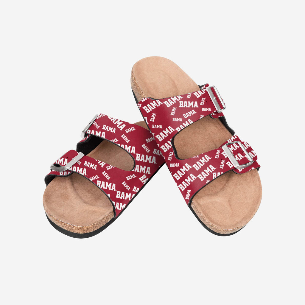 Alabama Crimson Tide Womens Mini Print Double Buckle Sandal FOCO