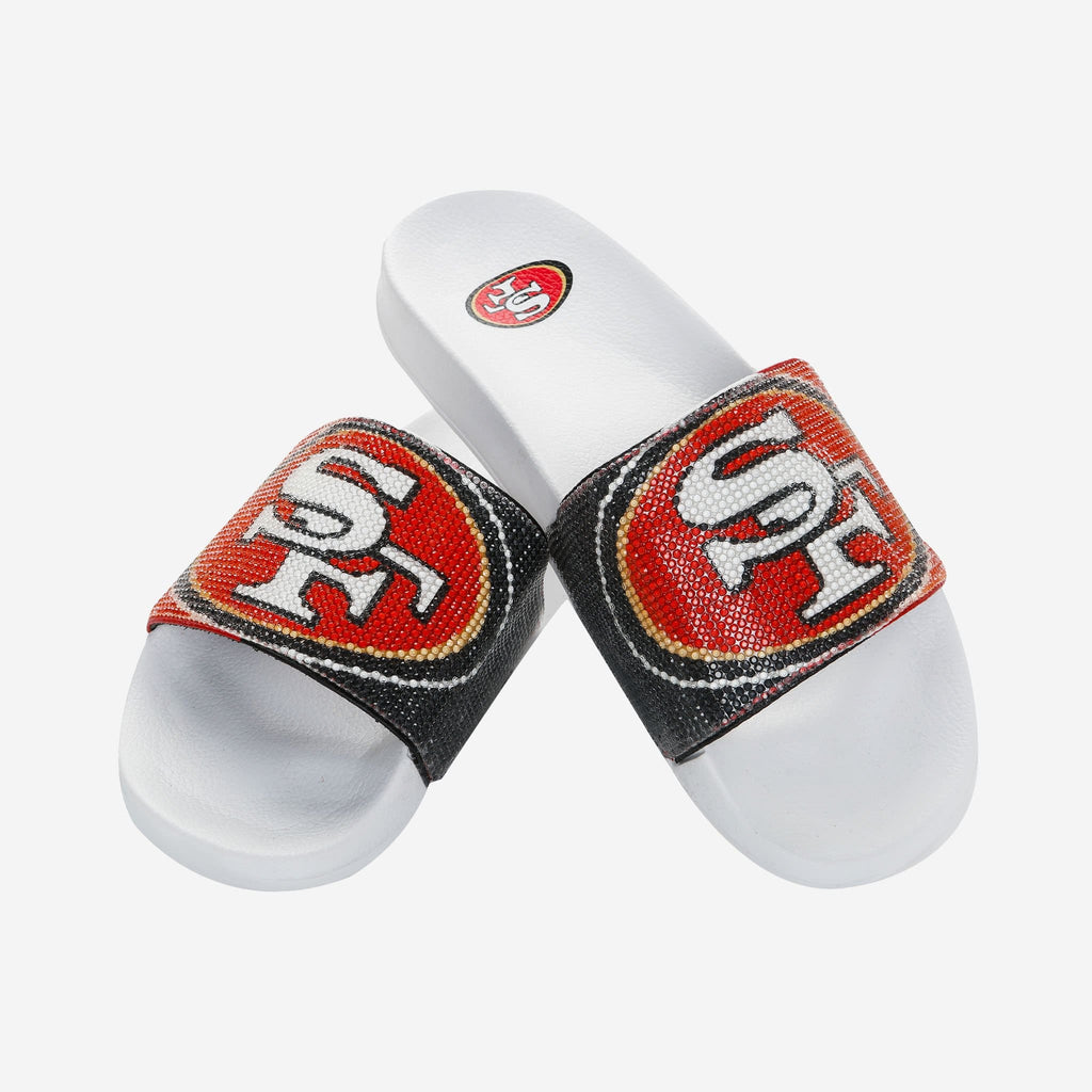 San Francisco 49ers Womens Big Logo Shimmer Slide FOCO