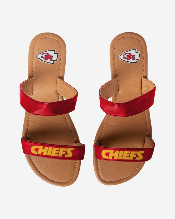 Kansas City Chiefs Double Strap Slide Sandals FOCO