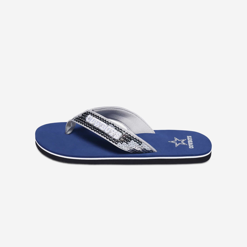 Dallas Cowboys Womens Sequin Flip Flop FOCO