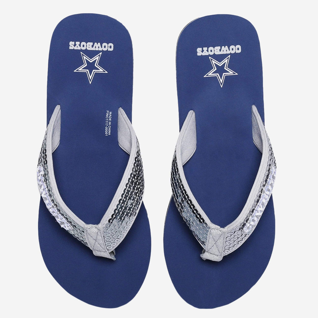 Dallas Cowboys Womens Sequin Flip Flop FOCO