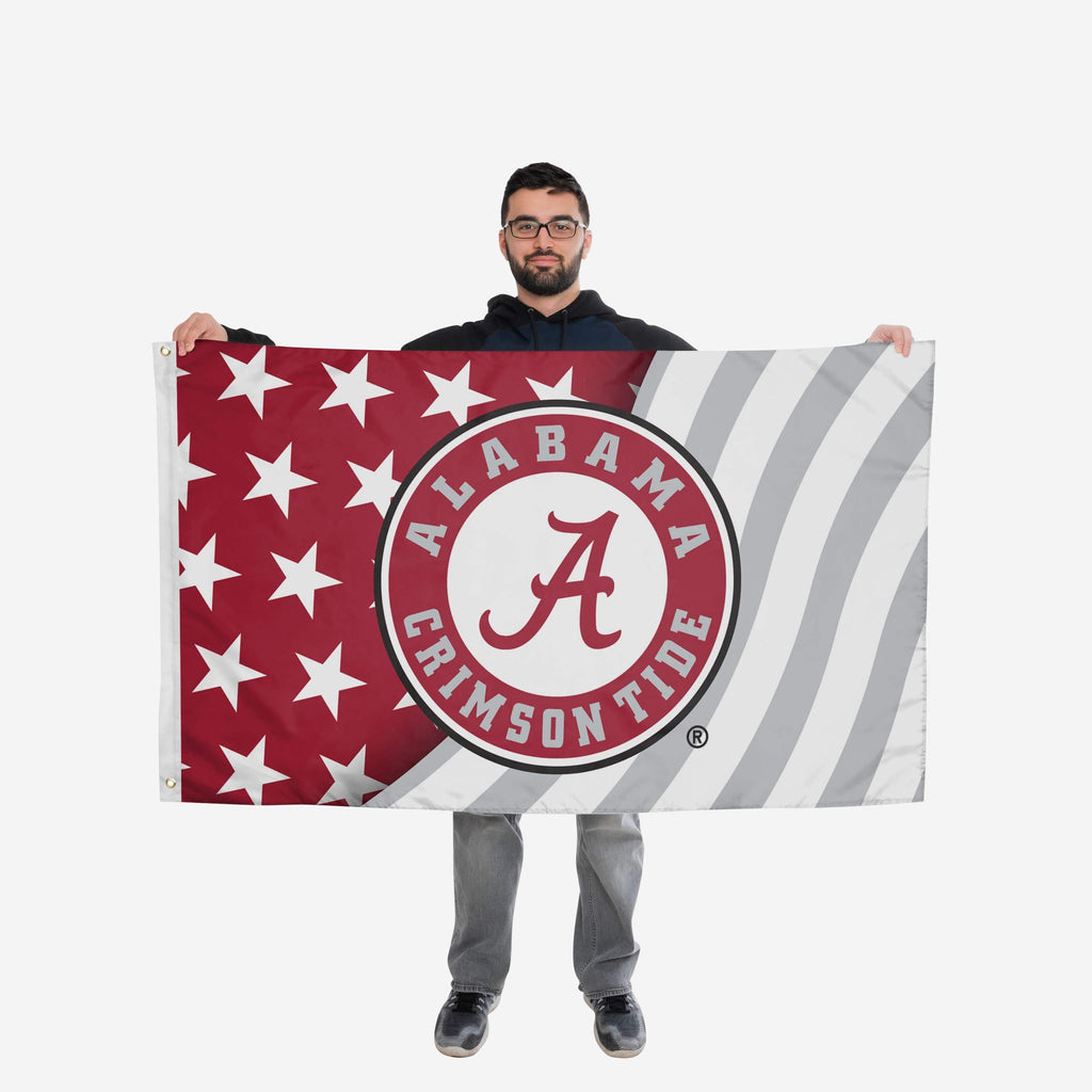 Alabama Crimson Tide Americana Horizontal Flag FOCO