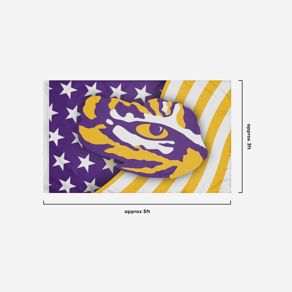 LSU Tigers Americana Horizontal Flag FOCO