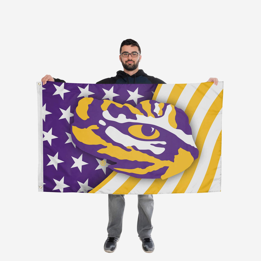 LSU Tigers Americana Horizontal Flag FOCO