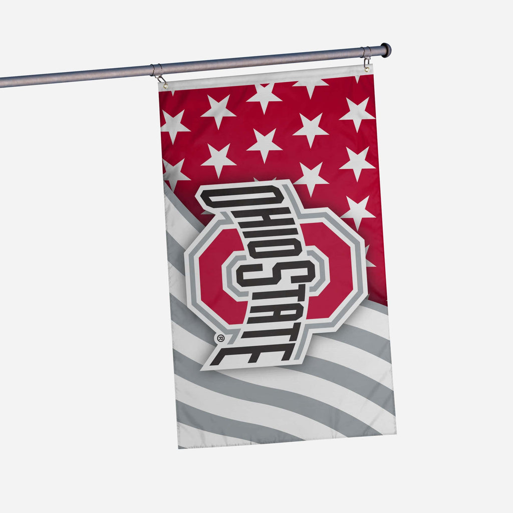Ohio State Buckeyes Americana Horizontal Flag FOCO