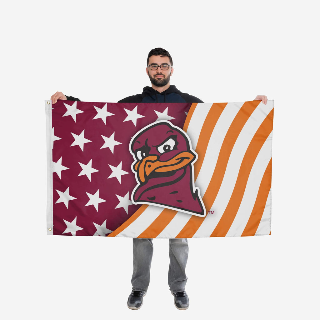 Virginia Tech Hokies Americana Horizontal Flag FOCO