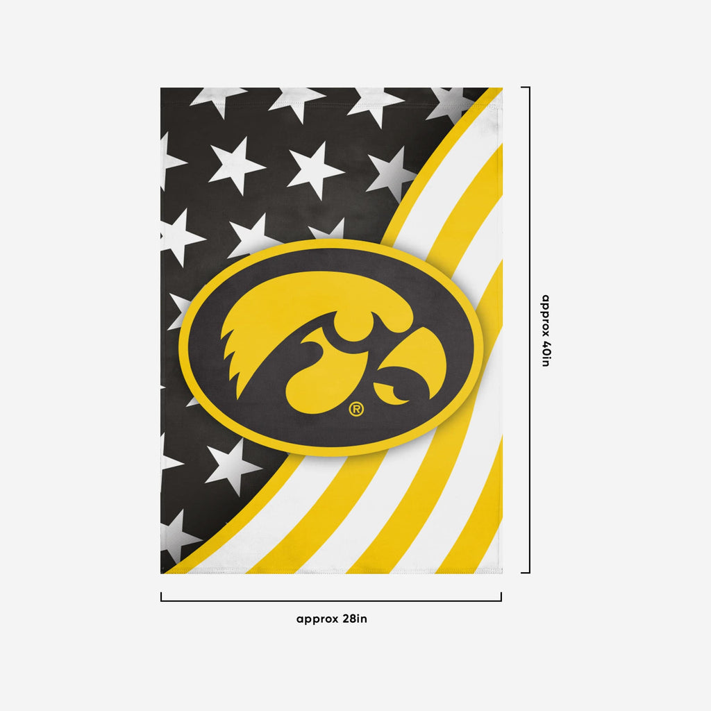 Iowa Hawkeyes Americana Vertical Flag FOCO