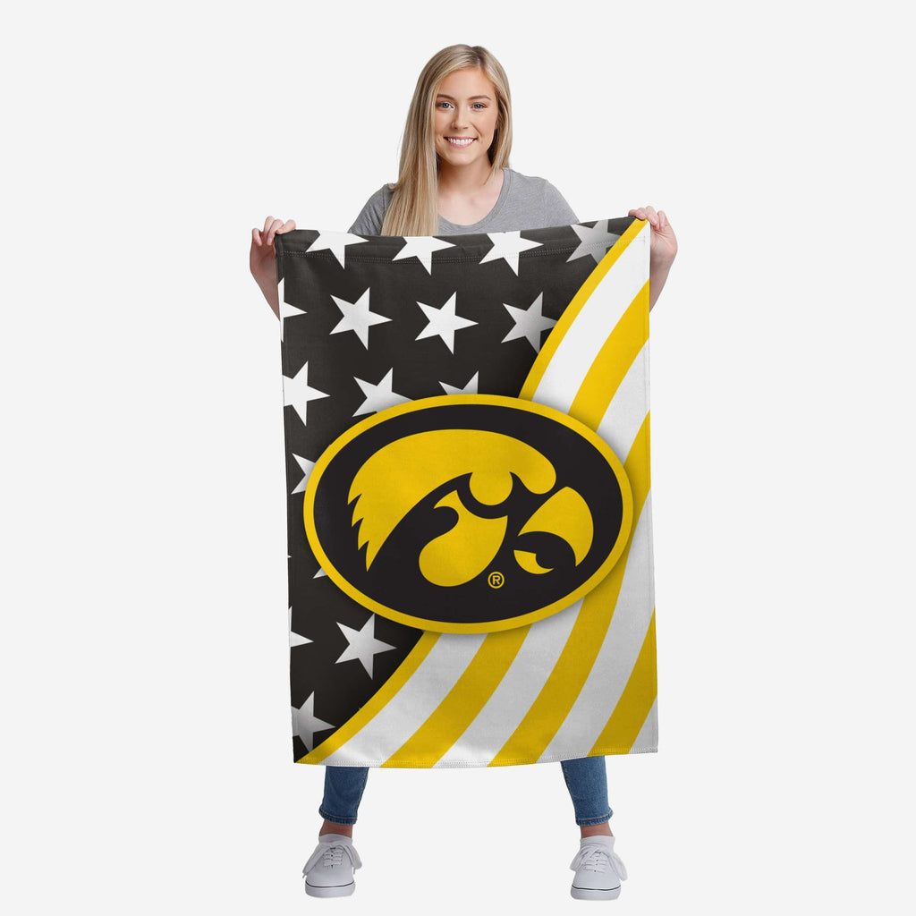 Iowa Hawkeyes Americana Vertical Flag FOCO