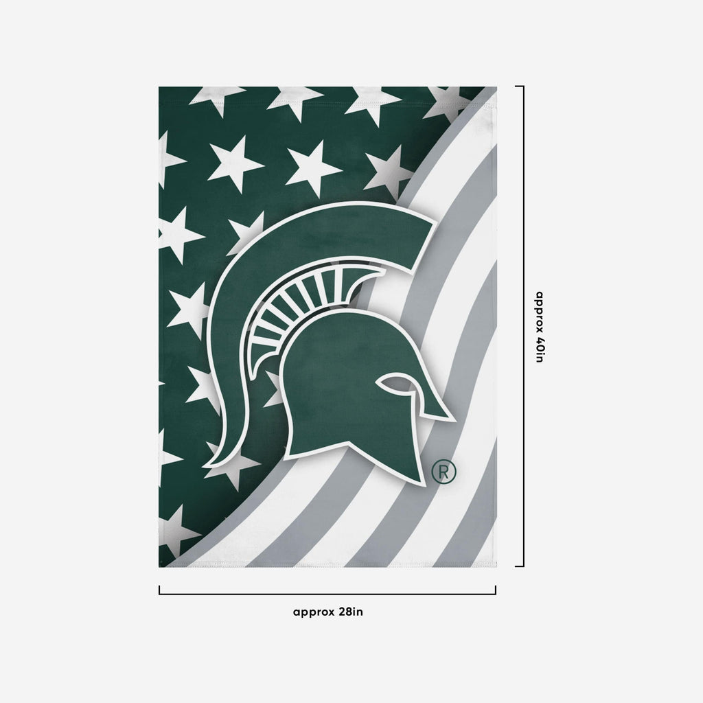 Michigan State Spartans Americana Vertical Flag FOCO