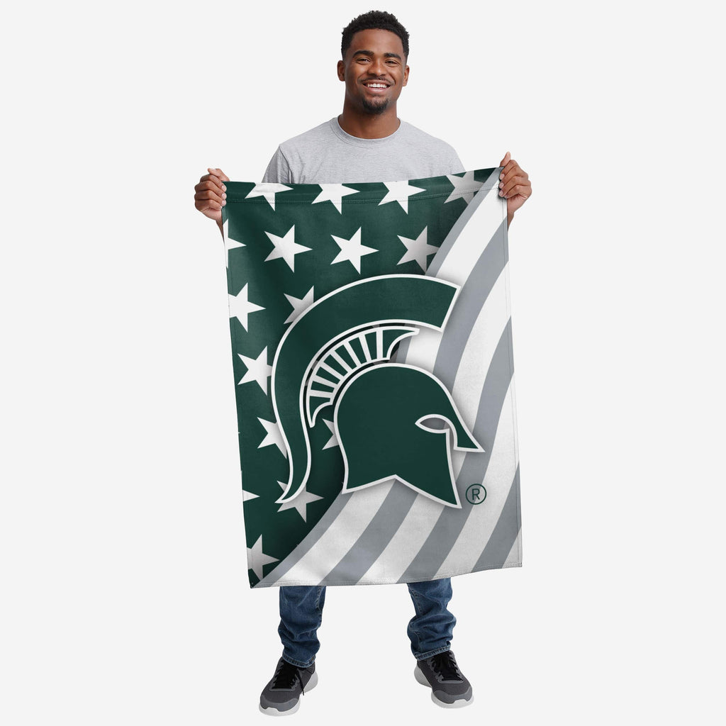 Michigan State Spartans Americana Vertical Flag FOCO