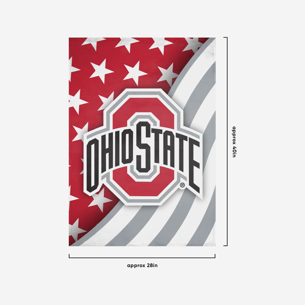 Ohio State Buckeyes Americana Vertical Flag FOCO