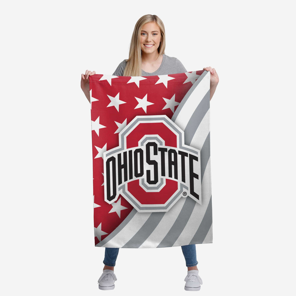 Ohio State Buckeyes Americana Vertical Flag FOCO