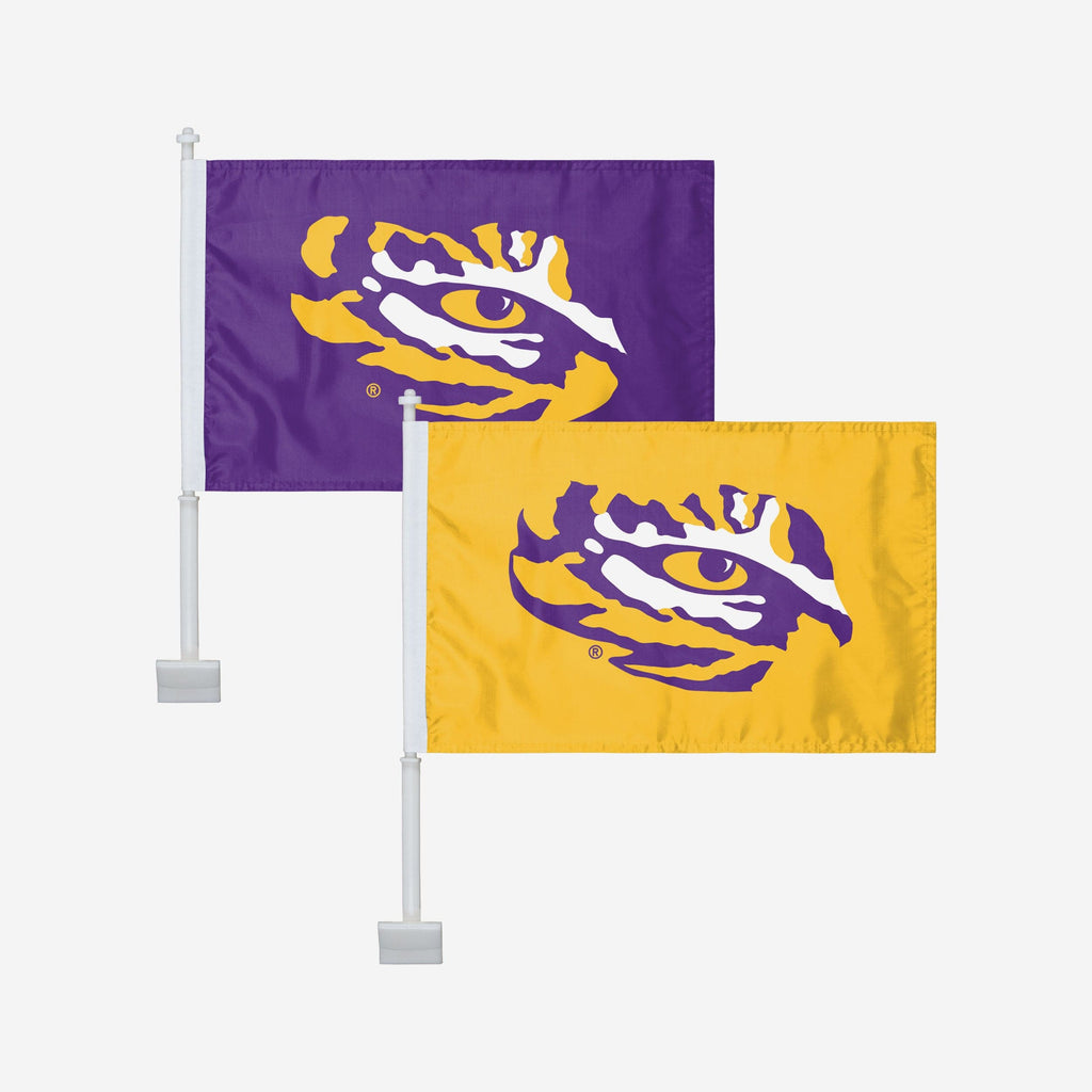 LSU Tigers 2 Pack Solid Car Flag FOCO