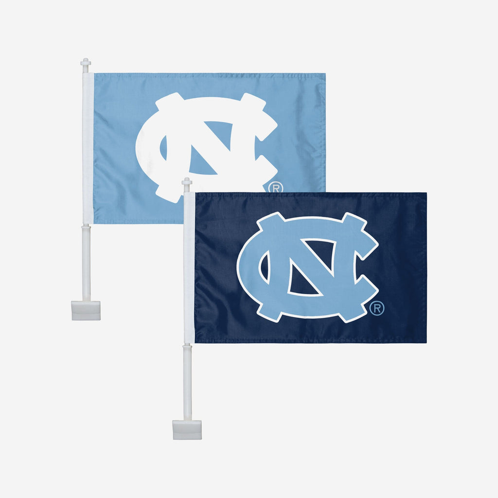 North Carolina Tar Heels 2 Pack Solid Car Flag FOCO