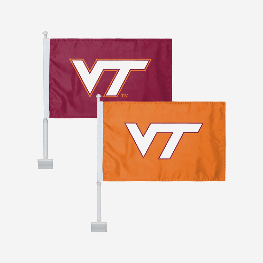 Virginia Tech Hokies 2 Pack Solid Car Flag FOCO