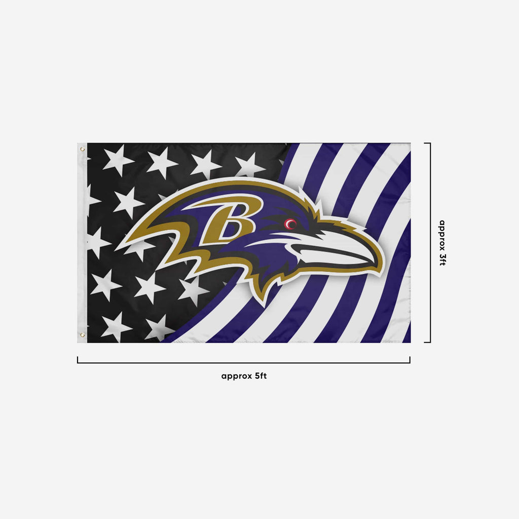 Baltimore Ravens Americana Horizontal Flag FOCO