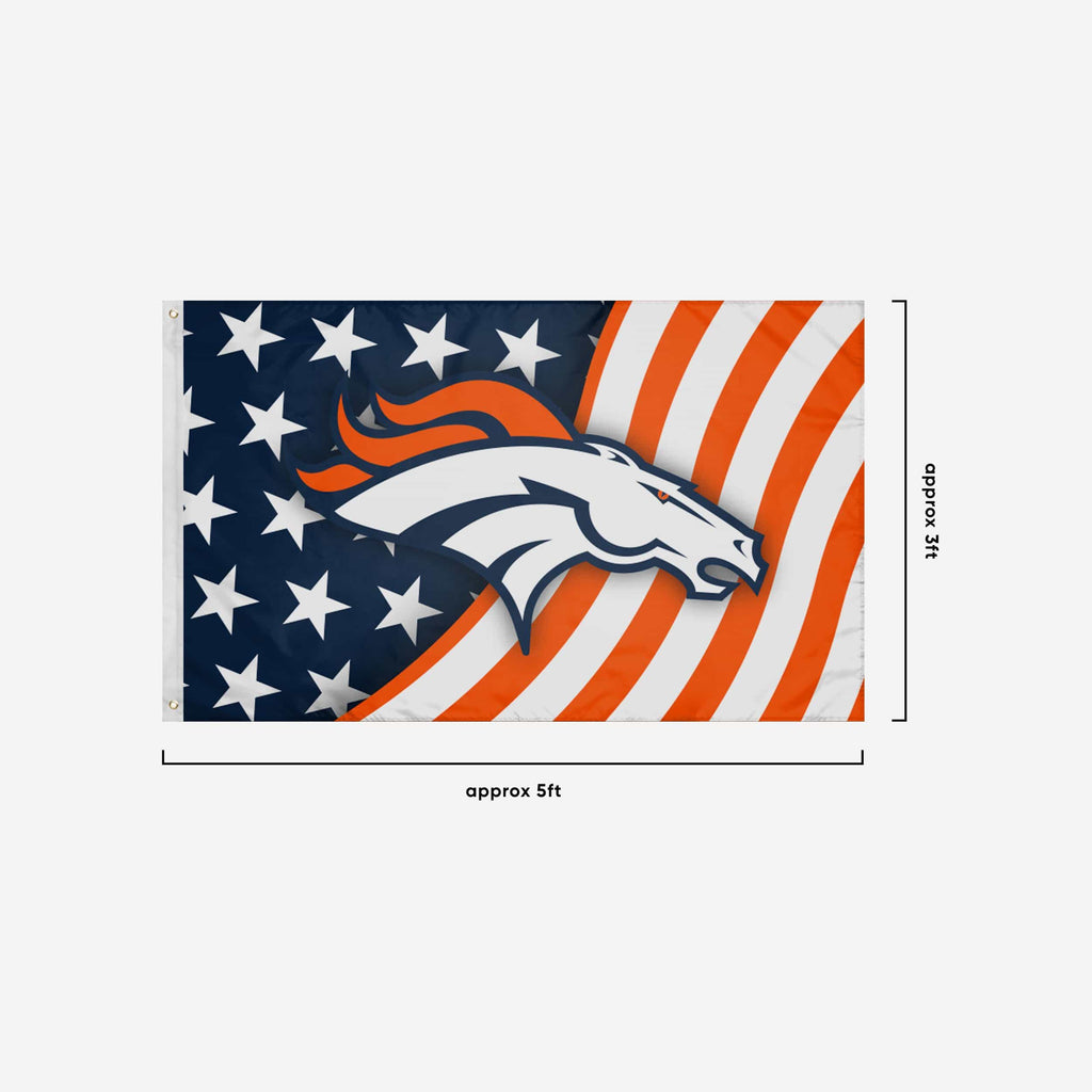 Denver Broncos Americana Horizontal Flag FOCO