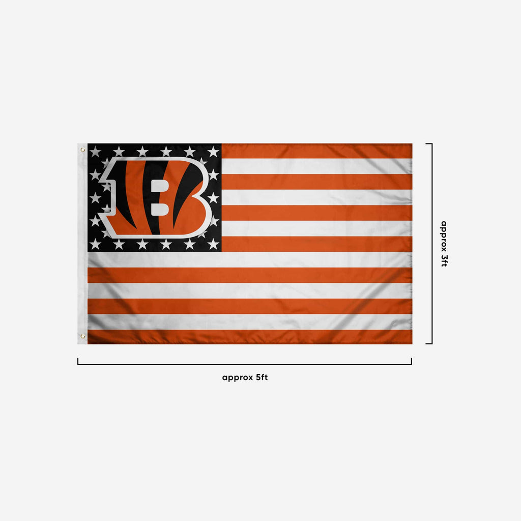 Cincinnati Bengals American Stars Horizontal Flag FOCO