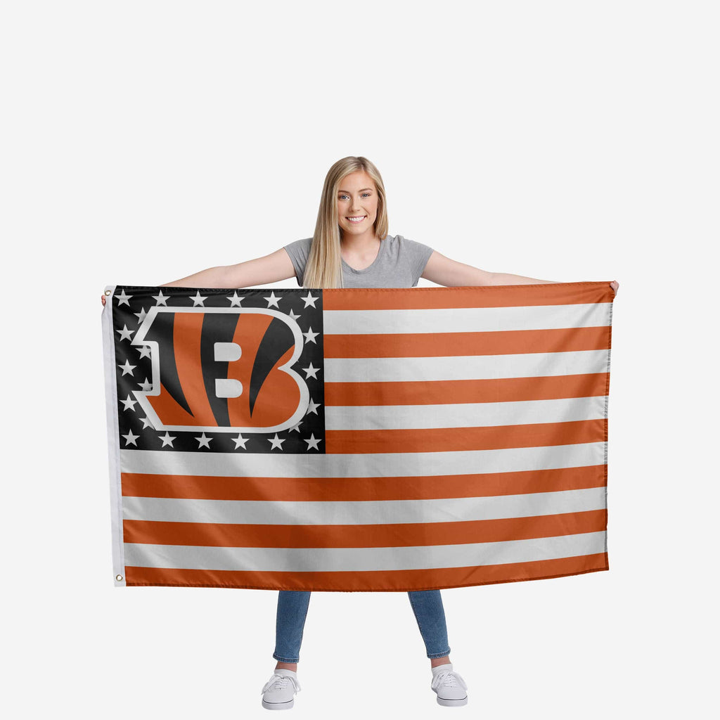 Cincinnati Bengals American Stars Horizontal Flag FOCO