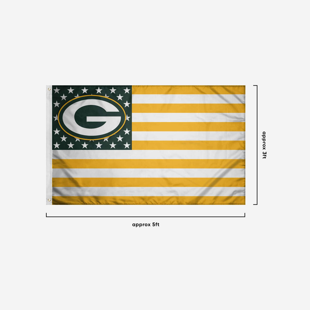 Green Bay Packers American Stars Horizontal Flag FOCO