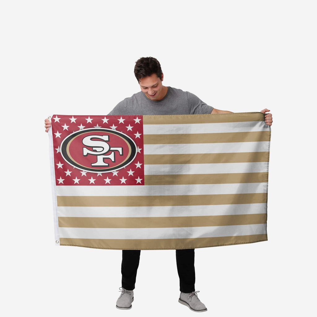 San Francisco 49ers American Stars Horizontal Flag FOCO