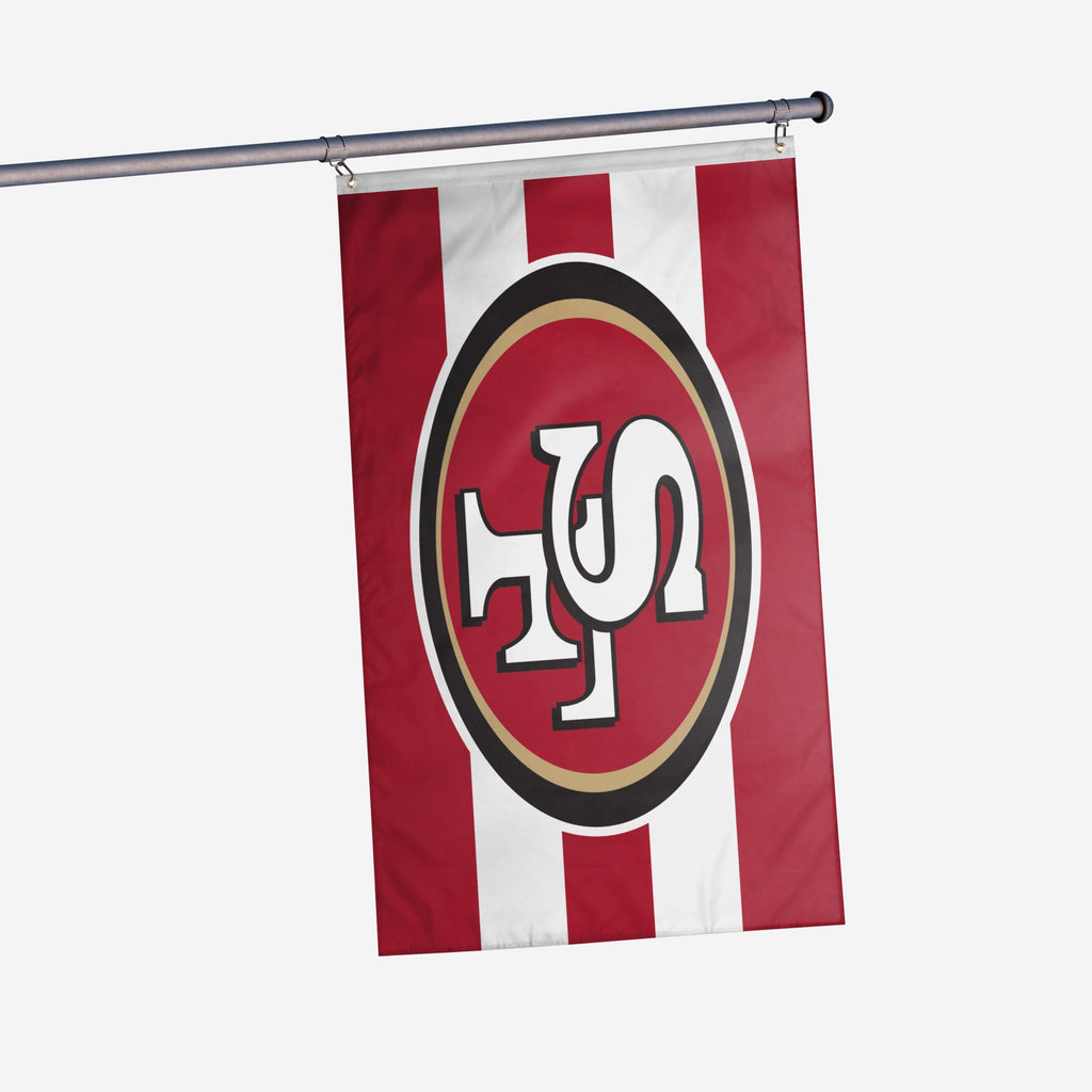 San Francisco 49ers Big Logo Team Stripe Horizontal Flag FOCO