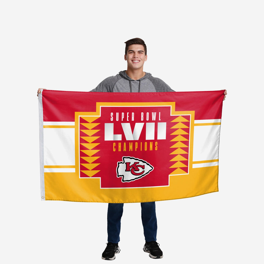 Kansas City Chiefs Super Bowl LVII Champions Horizontal Flag FOCO