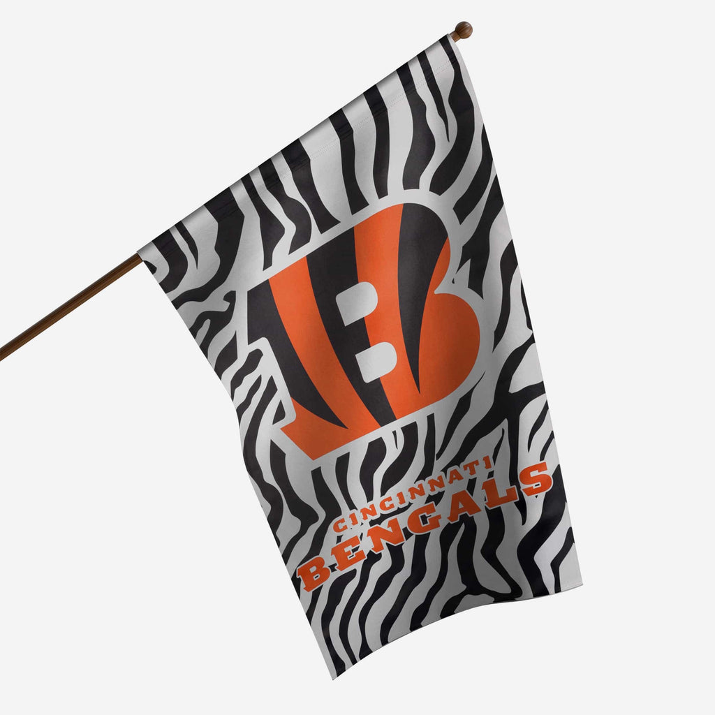 Cincinnati Bengals White Stripe Big Logo Vertical Flag FOCO