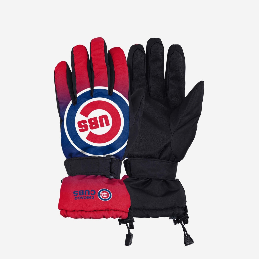 Chicago Cubs Gradient Big Logo Insulated Gloves FOCO