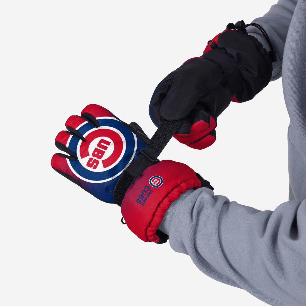 Chicago Cubs Gradient Big Logo Insulated Gloves FOCO