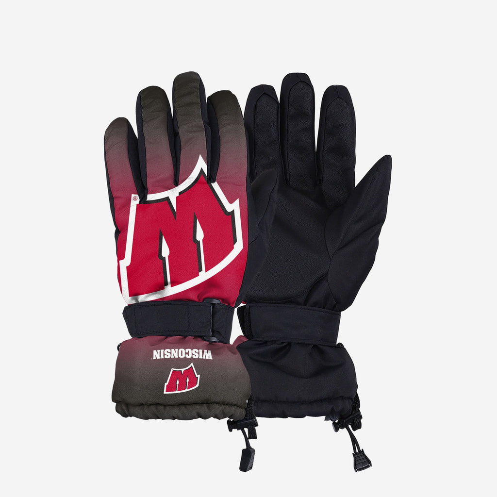 Wisconsin Badgers Gradient Big Logo Insulated Gloves FOCO