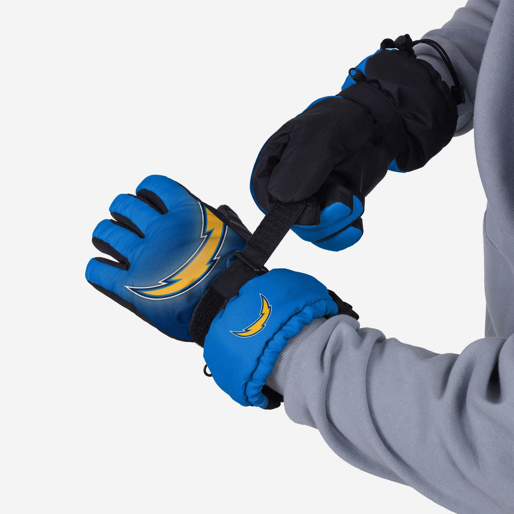 Los Angeles Chargers Gradient Big Logo Insulated Gloves FOCO