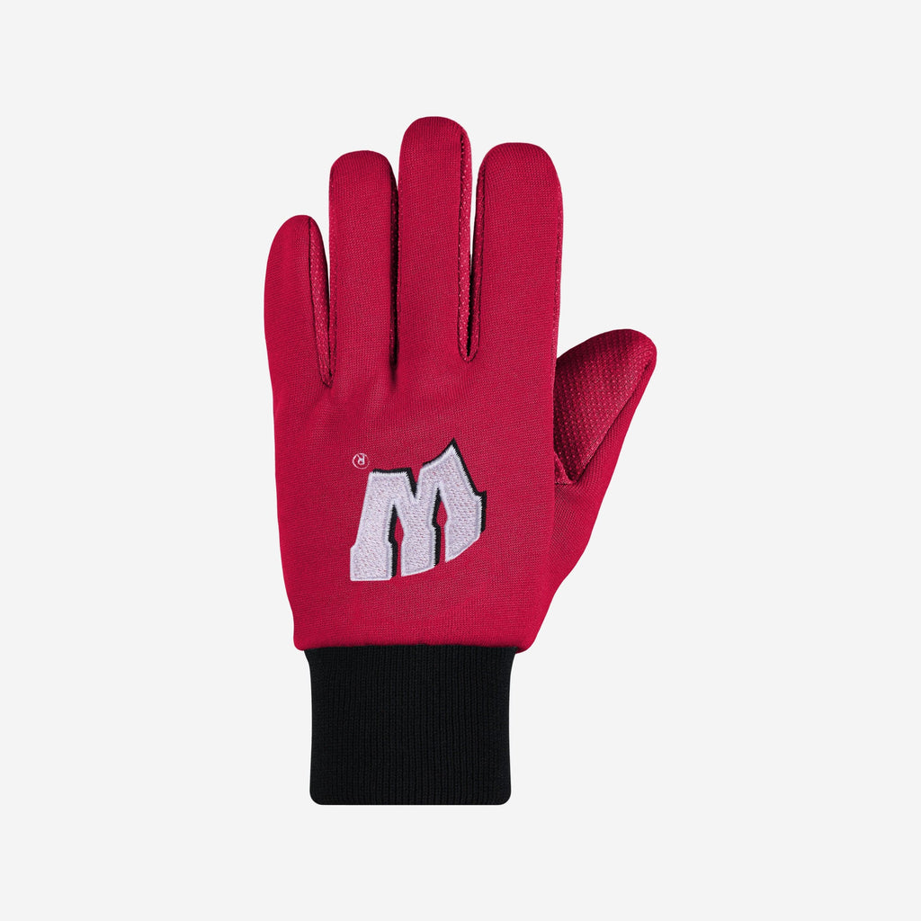 Wisconsin Badgers Colored Palm Utility Gloves FOCO