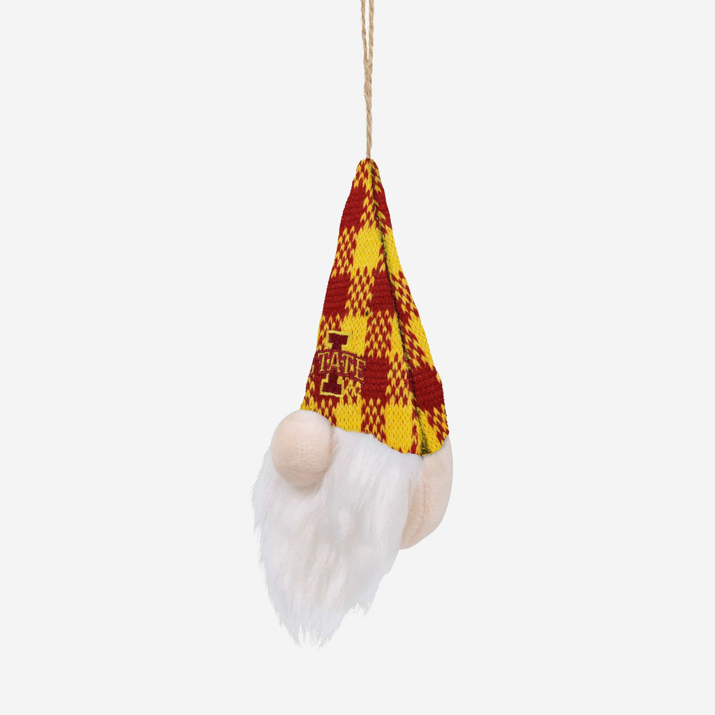 Iowa State Cyclones Plaid Hat Plush Gnome Ornament FOCO