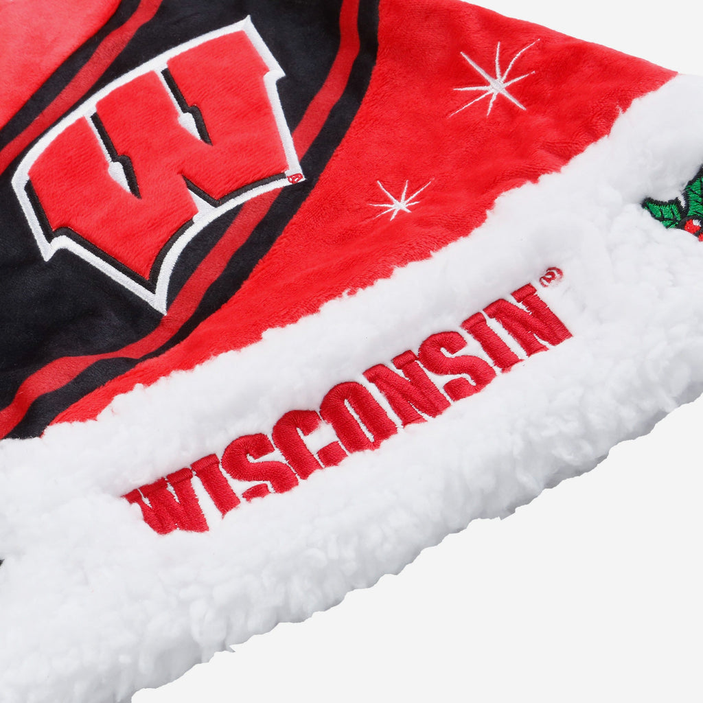 Wisconsin Badgers High End Santa Hat FOCO