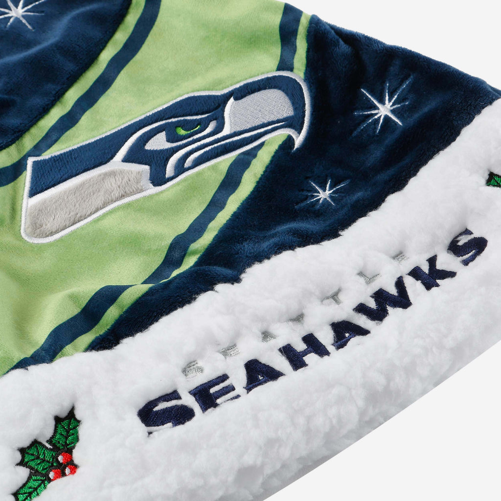 Seattle Seahawks High End Santa Hat FOCO