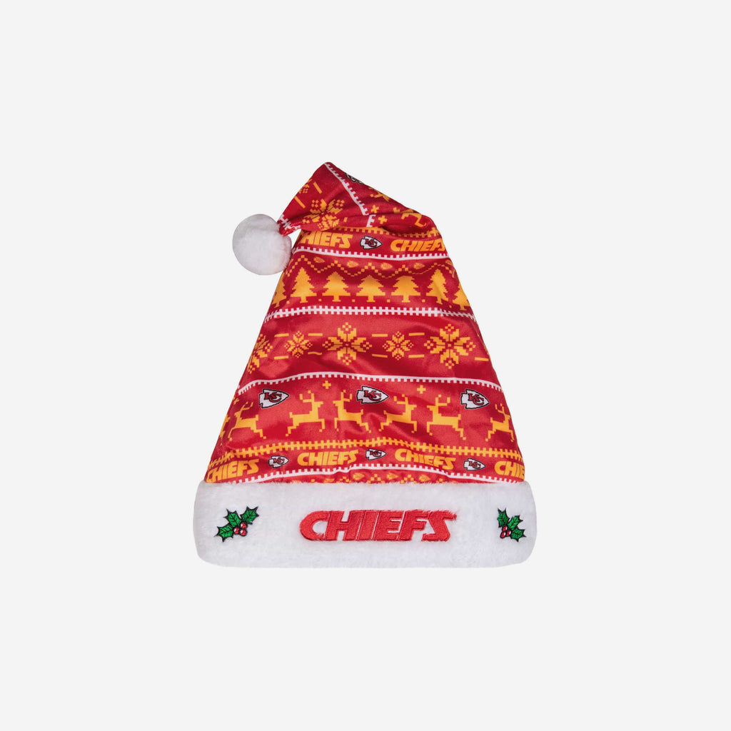 Kansas City Chiefs Family Holiday Santa Hat FOCO