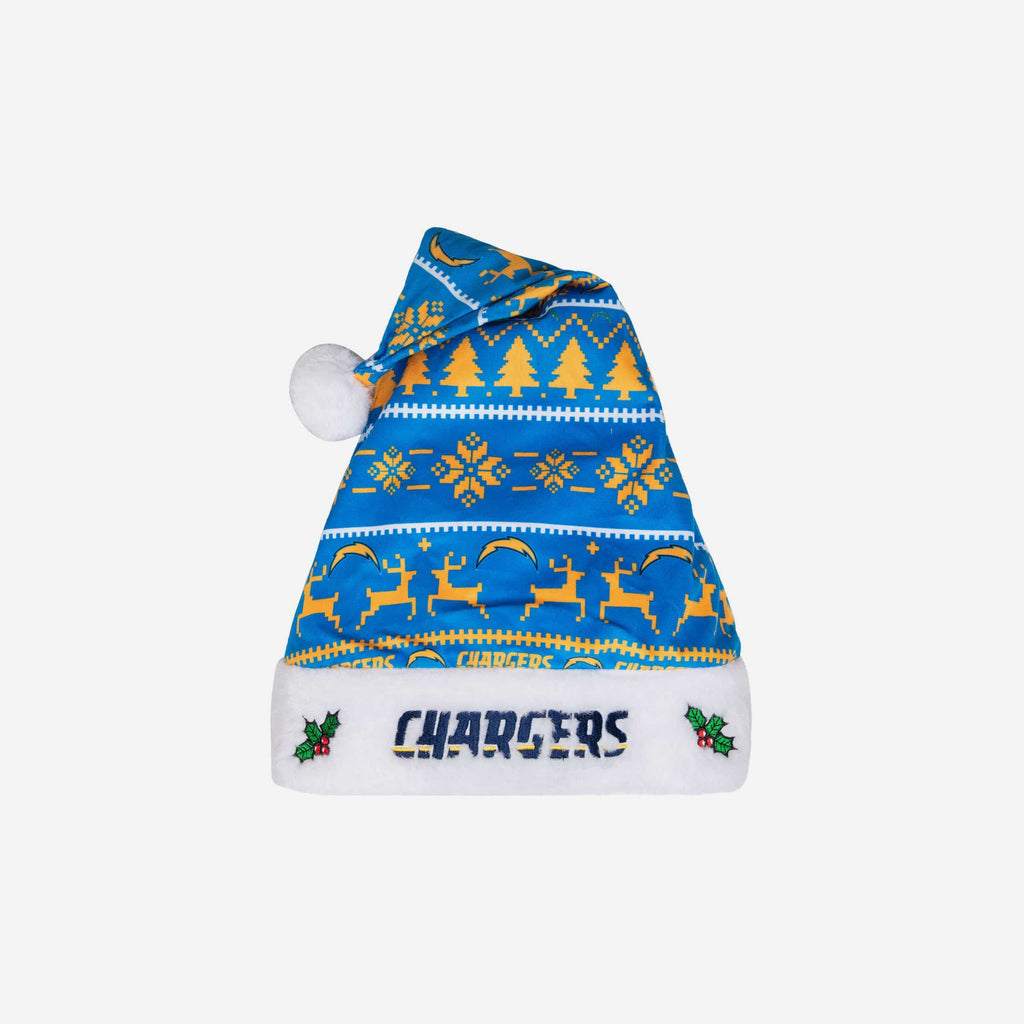 Los Angeles Chargers Family Holiday Santa Hat FOCO