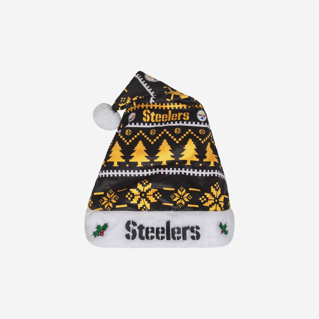Pittsburgh Steelers Family Holiday Santa Hat FOCO