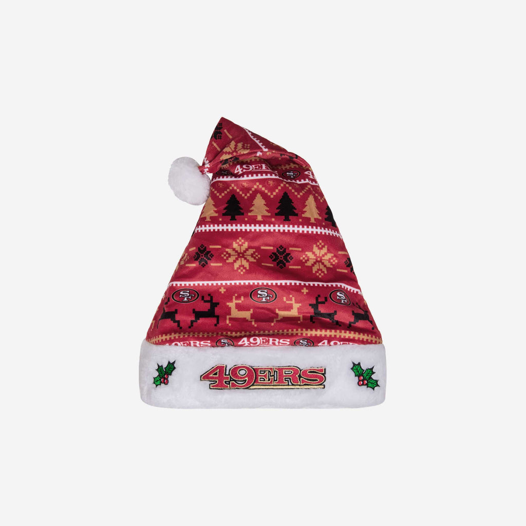 San Francisco 49ers Family Holiday Santa Hat FOCO