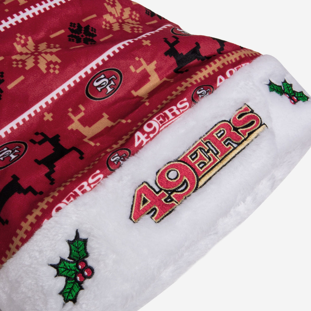 San Francisco 49ers Family Holiday Santa Hat FOCO