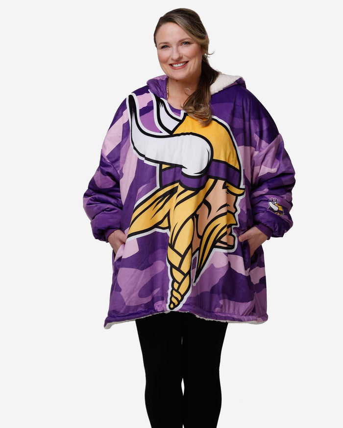 Minnesota Vikings Reversible Team Color Camo Hoodeez FOCO