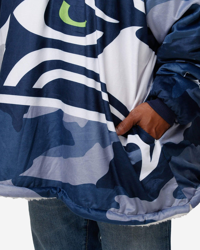 Seattle Seahawks Reversible Team Color Camo Hoodeez FOCO