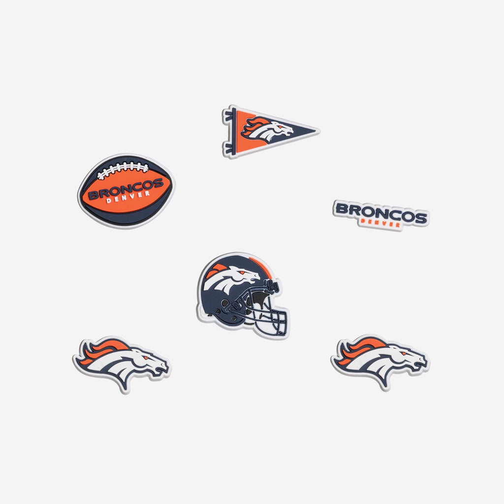 Denver Broncos 6 Pack Team Clog Charms FOCO