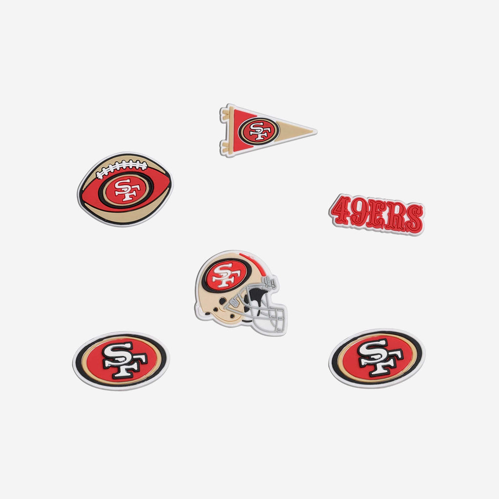 San Francisco 49ers 6 Pack Team Clog Charms FOCO