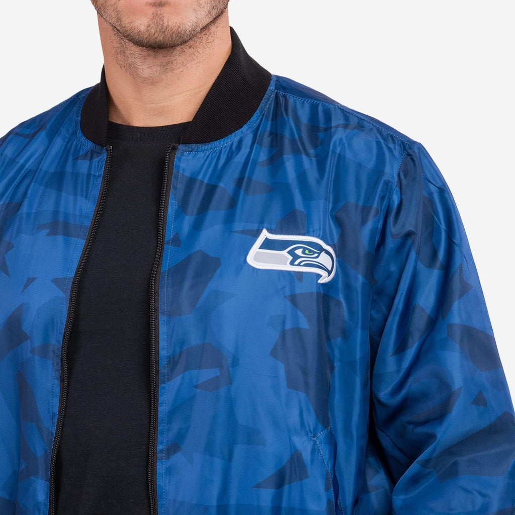 Seattle Seahawks Camo Bomber Jacket FOCO