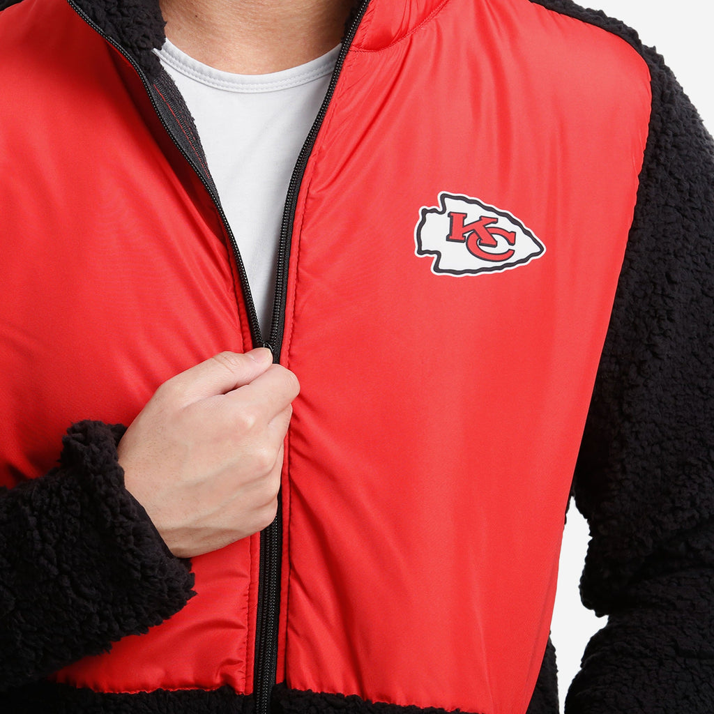Kansas City Chiefs Sherpa Soft Zip Up Jacket FOCO