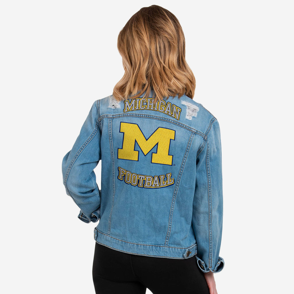 Michigan Wolverines Womens Denim Days Jacket FOCO