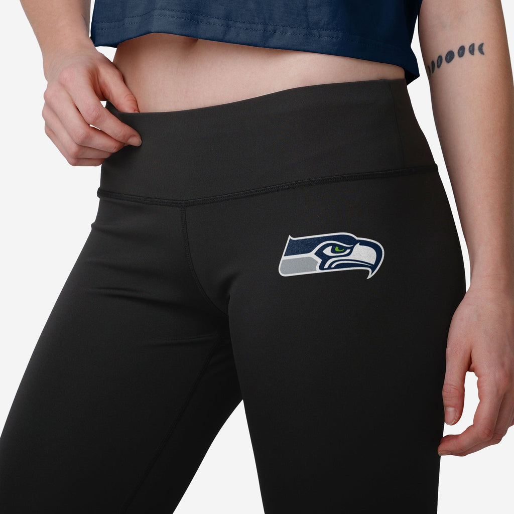 Seattle Seahawks Womens Calf Logo Black Legging FOCO